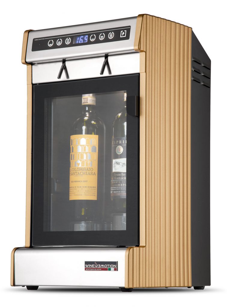 MIA – DISPENSER REFRIGERATO – GOLD – Mia – Dispenser per vino a casa!